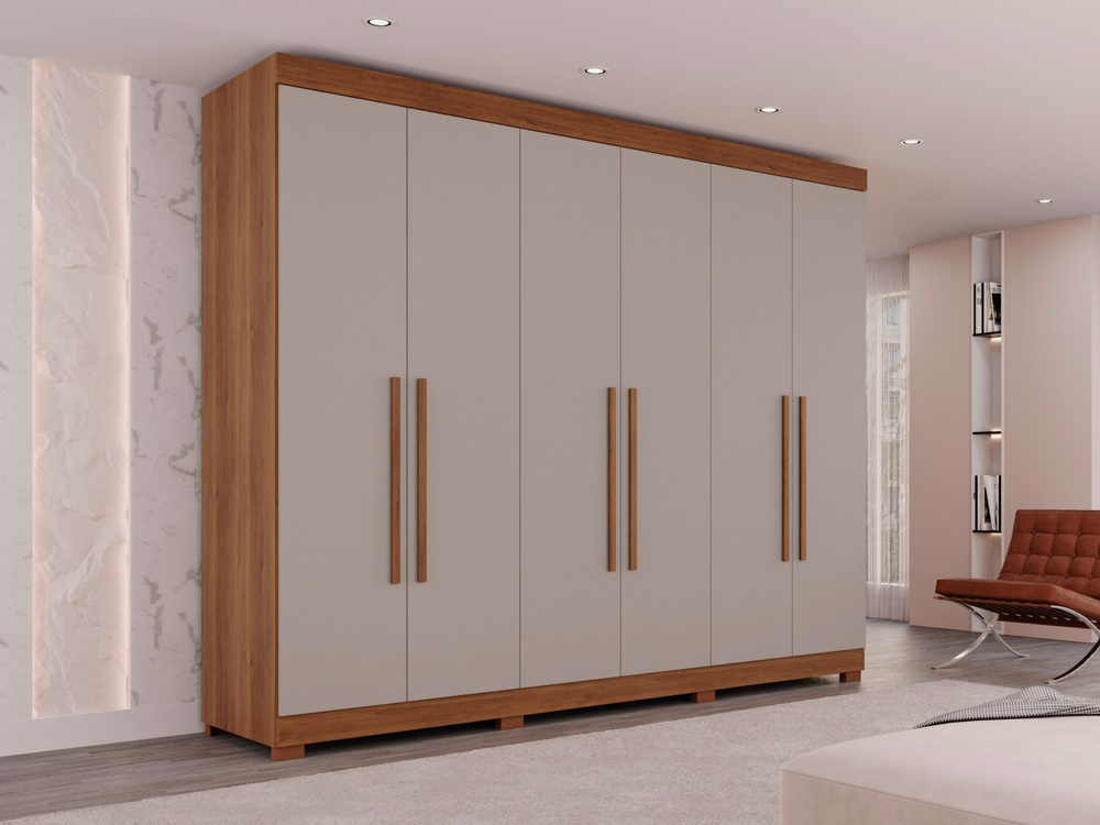 Guarda-roupa Casal 6 Portas 6 Gavetas Órion Premium Salleto